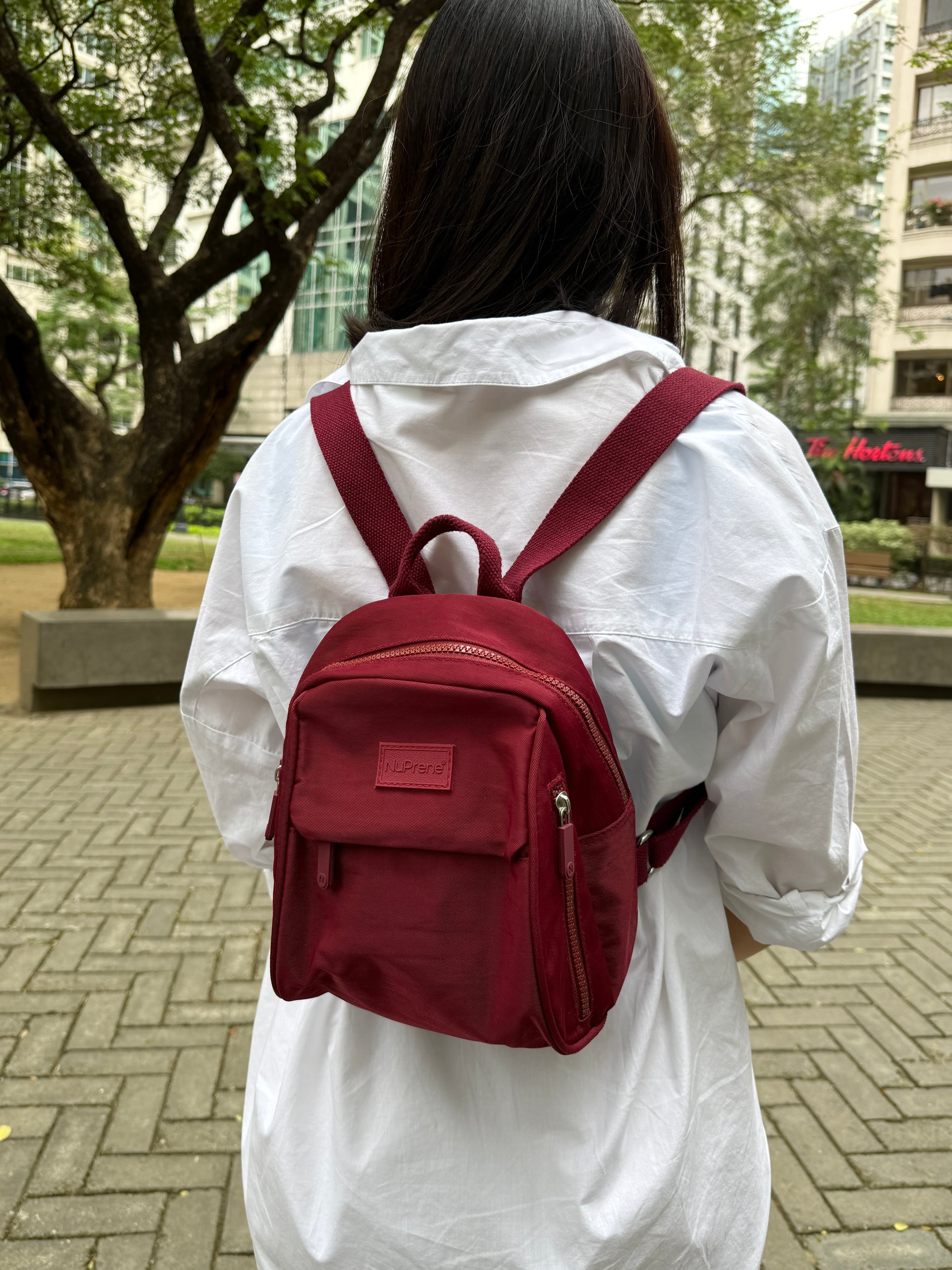 Raya Mini Backpack in Wine | NuPrene Philippines – NuPrene.co
